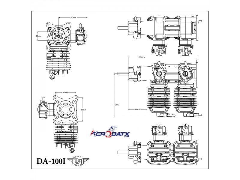 Desert Aircraft - DA 100cc Inline