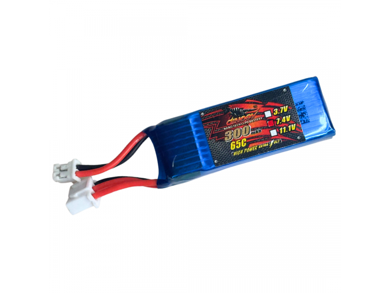 Lipo - 300mAh 7.4V 65C with JST PH Connector