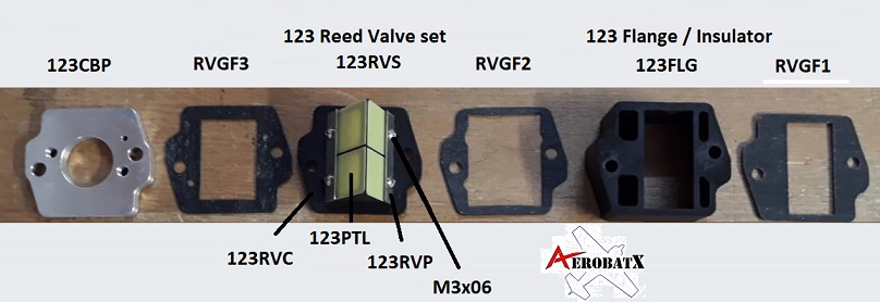 GP 123cc Reed Valve gasket set